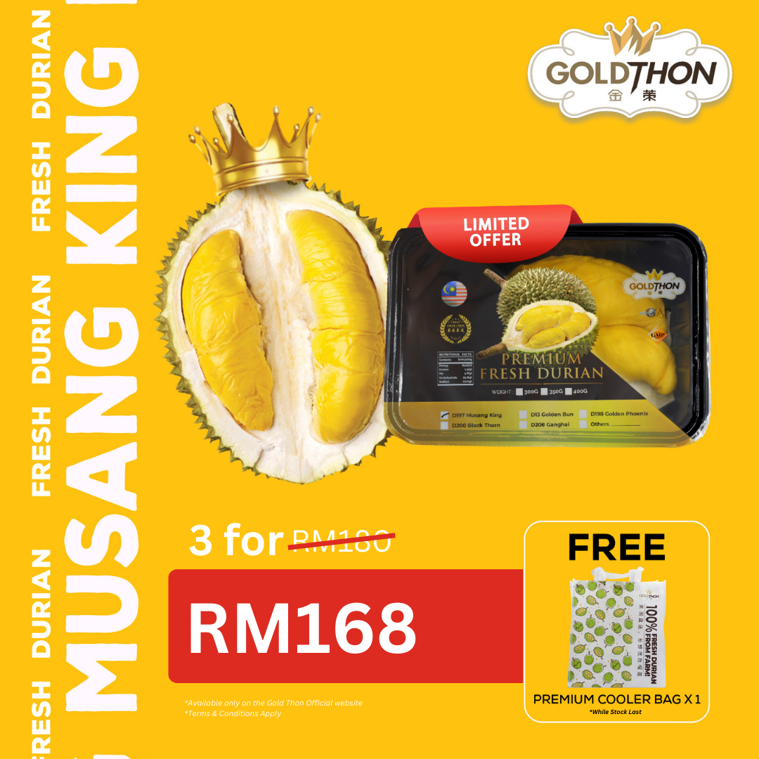 [LIMITED TIME] 3x300g Fresh Musang King (D197)